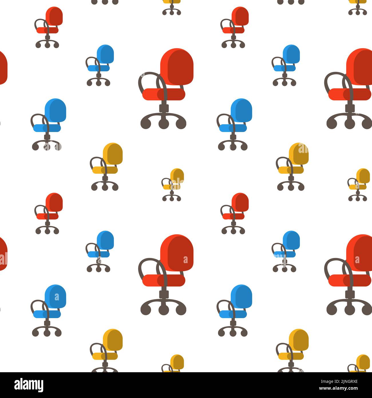 Seamless pattern colorful chairs. Office and home furniture. Design ...