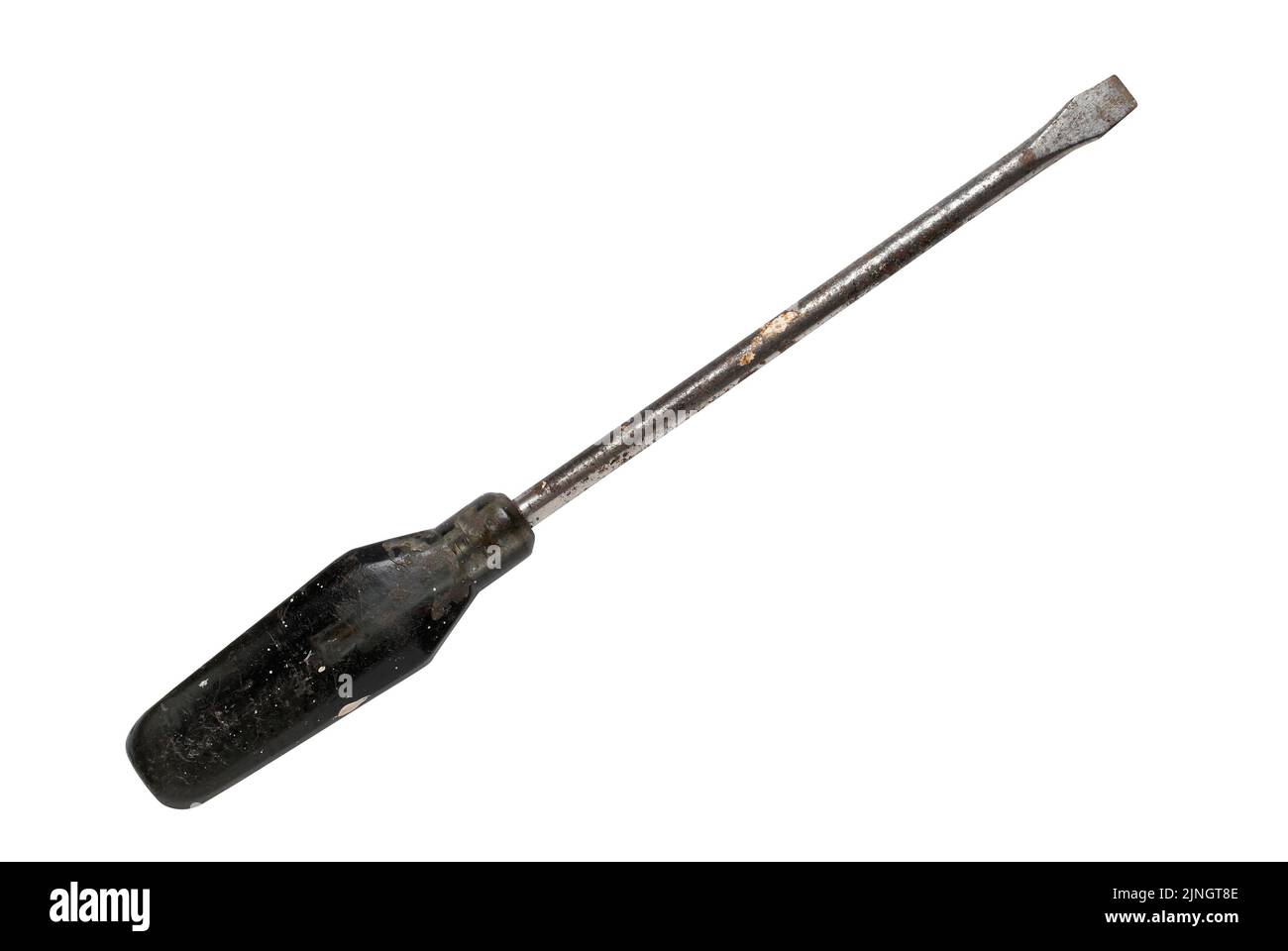 An old used screwdriver, isolated on white with path Stock Photo - Alamy