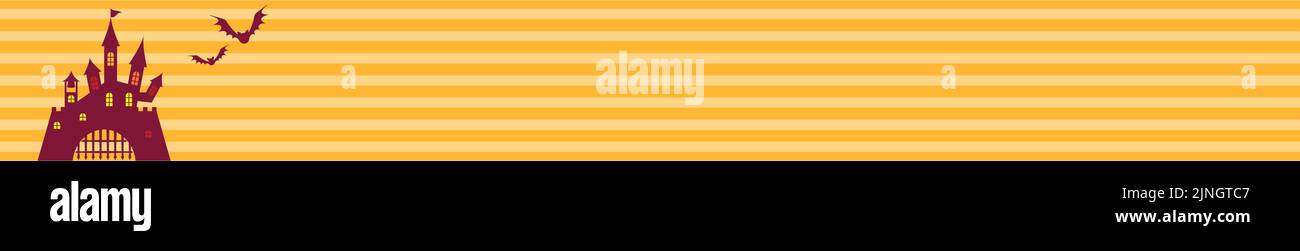 Halloween illustration of old castle banner without logo Vector ...