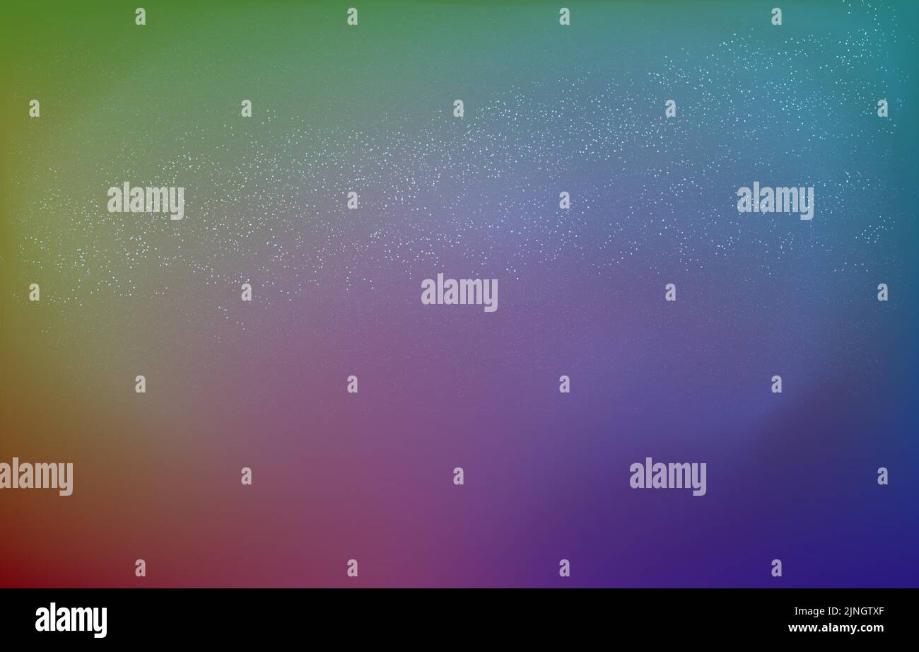 Background material: rainbow-colored starry sky, image illuminated by ...