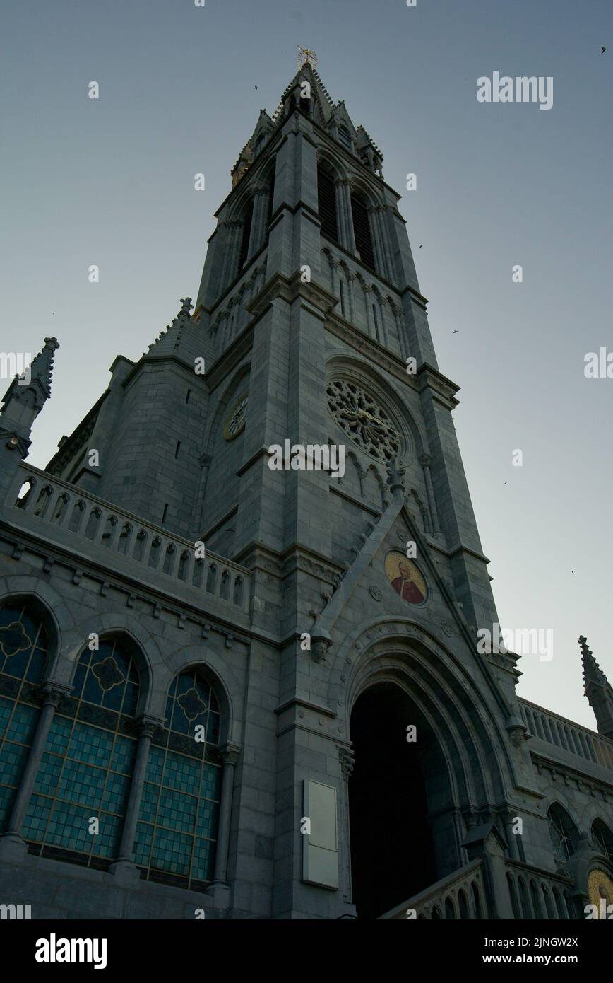 Sanctuaires Notre-Dame de Lourdes, a Catholic pilgrimage site in the South of France. The ...