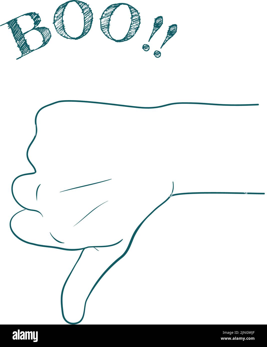 Hand sign icon, bad rating bad sign Vector illustration Stock Vector ...