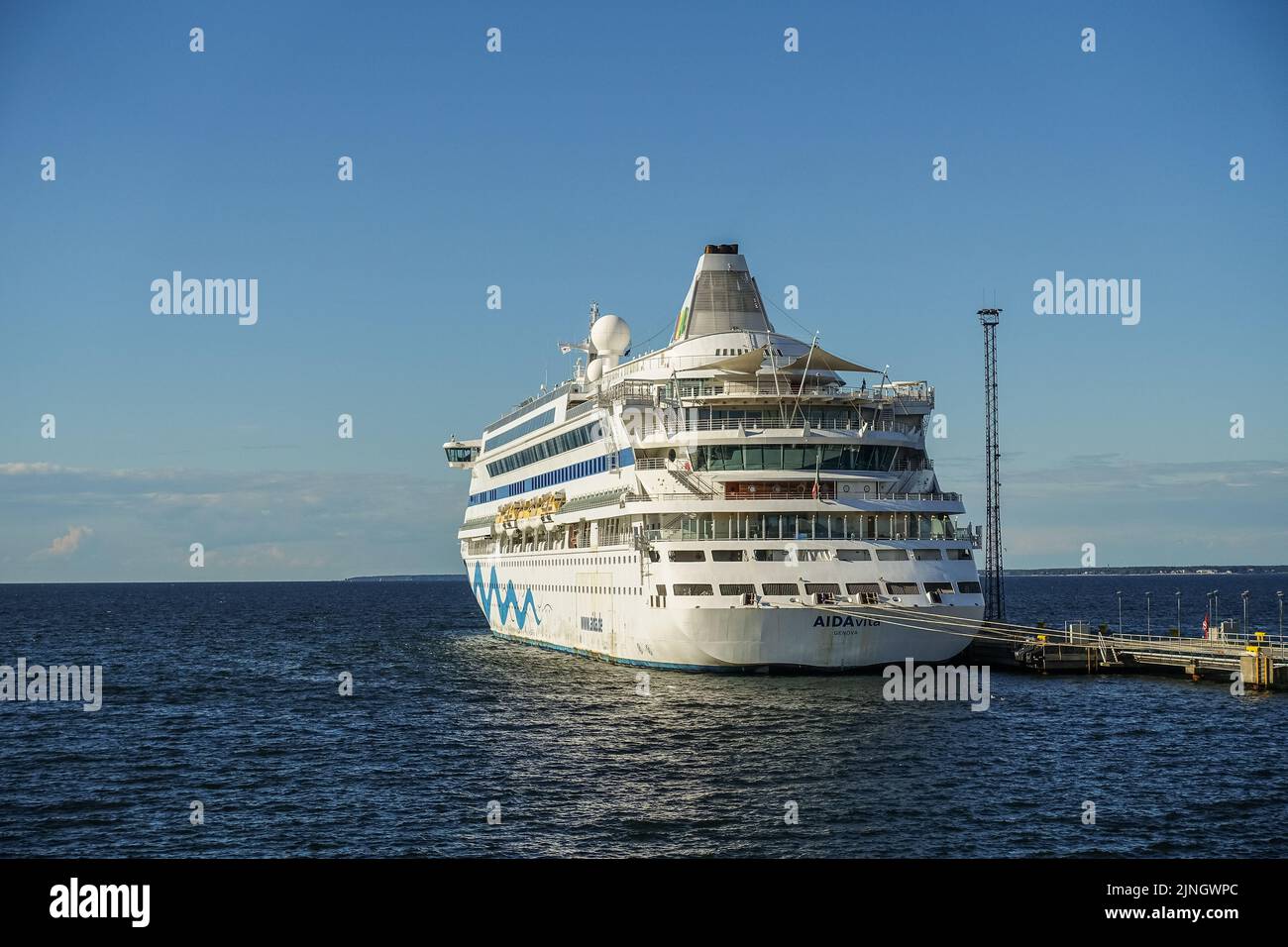 Tallinn, Estonia 31 July 2022 Aida Vita cruise ship in the port is seen ...