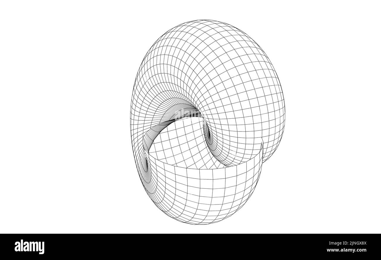 Vector illustration of geometric math shape with wireframe mesh Stock ...