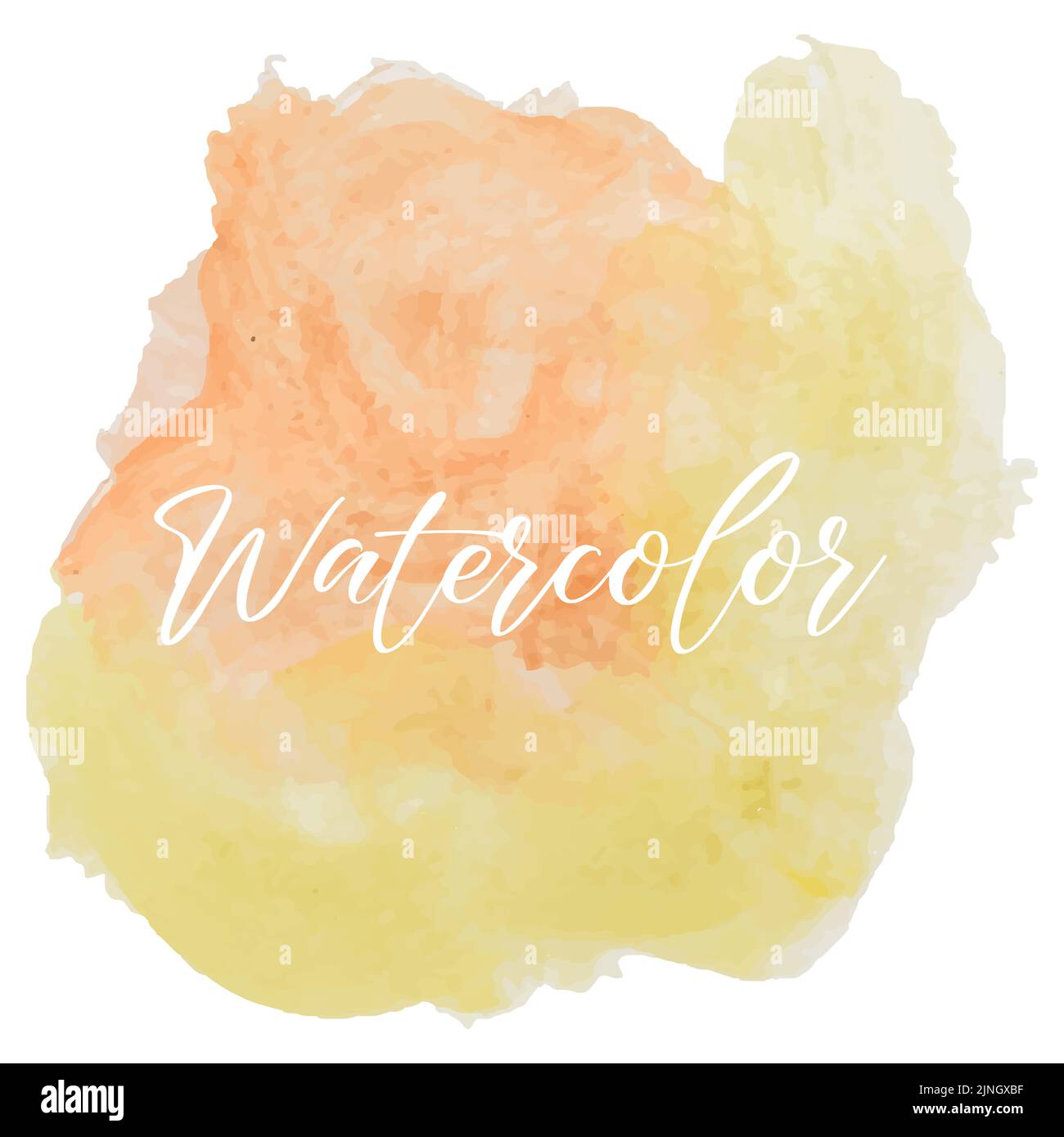 Vector illustration of abstract watercolor splash background in orange ...
