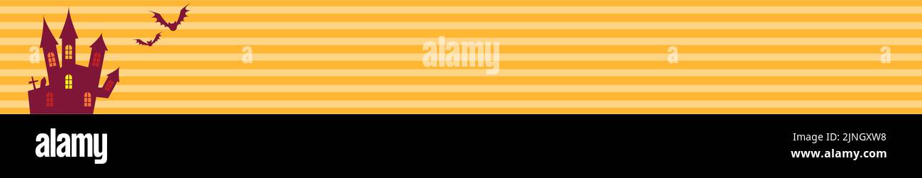 Halloween illustration of old castle banner without logo Vector ...