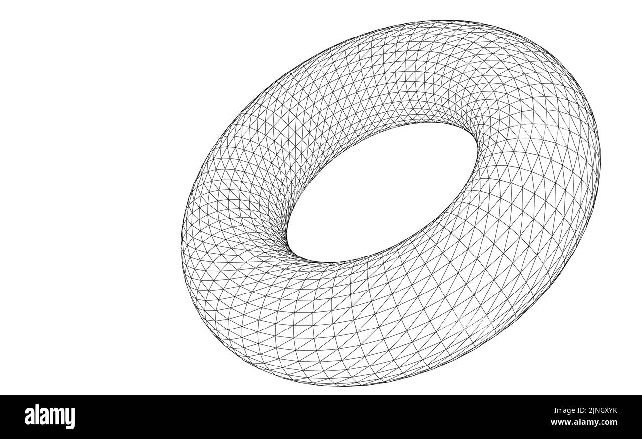 Vector illustration of a torus shape with wireframe mesh Stock Vector Image & Art - Alamy