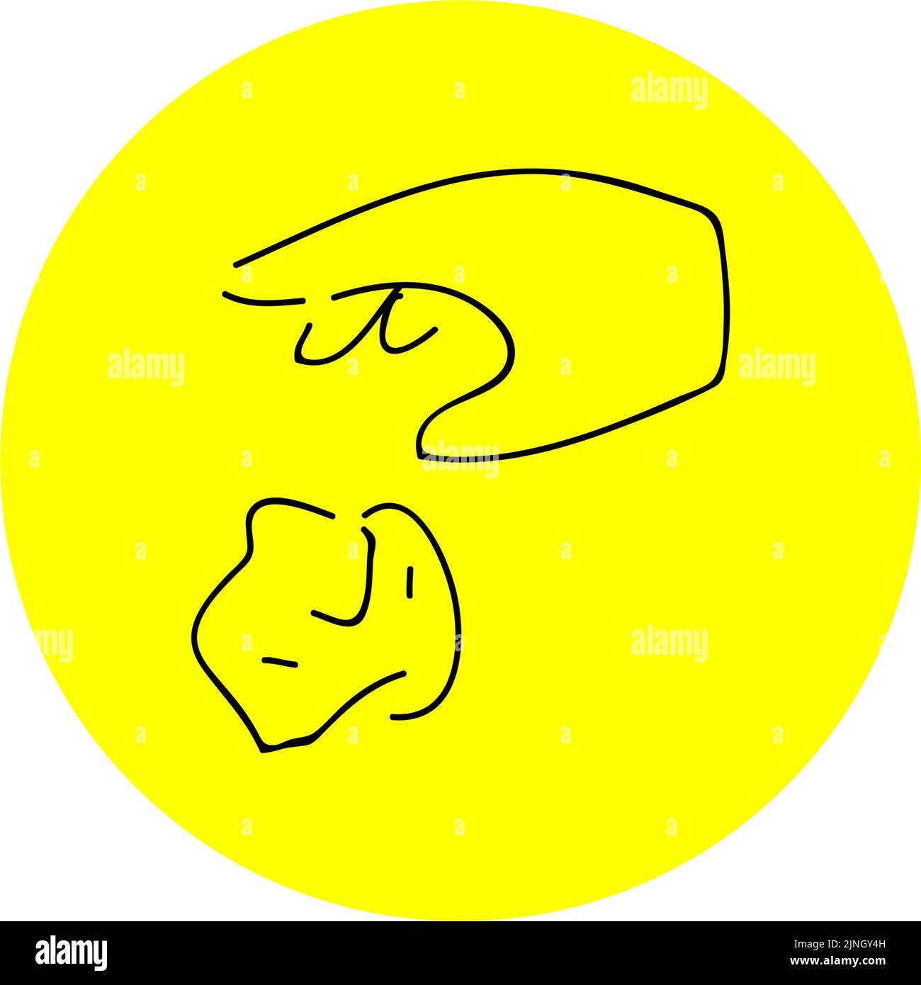 Handwritten simple icon illustration: littering Stock Vector Image ...