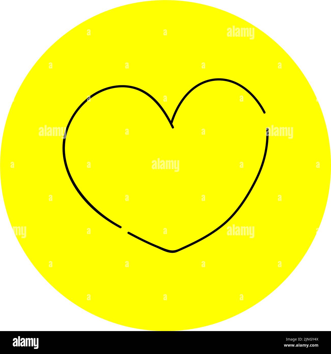 Handwritten simple icon illustration: Heart Stock Vector Image & Art ...