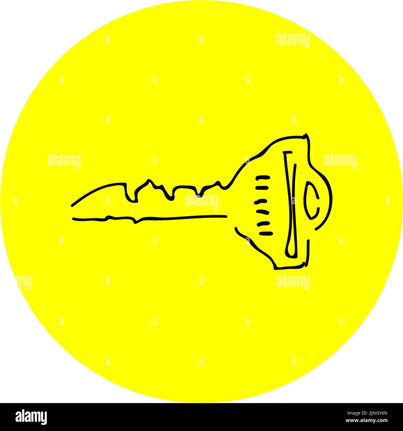 Handwritten simple icon illustration: key Stock Vector Image & Art - Alamy