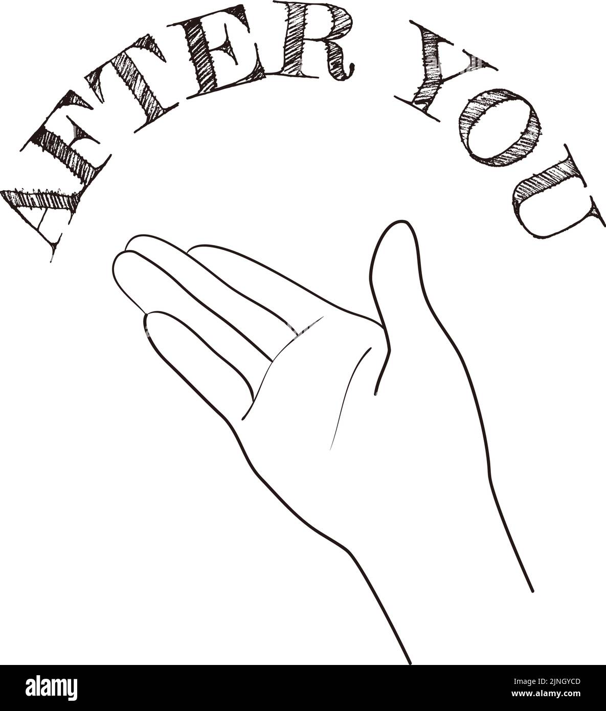 Hand sign icon, gesture to give way Vector illustration Stock Vector ...