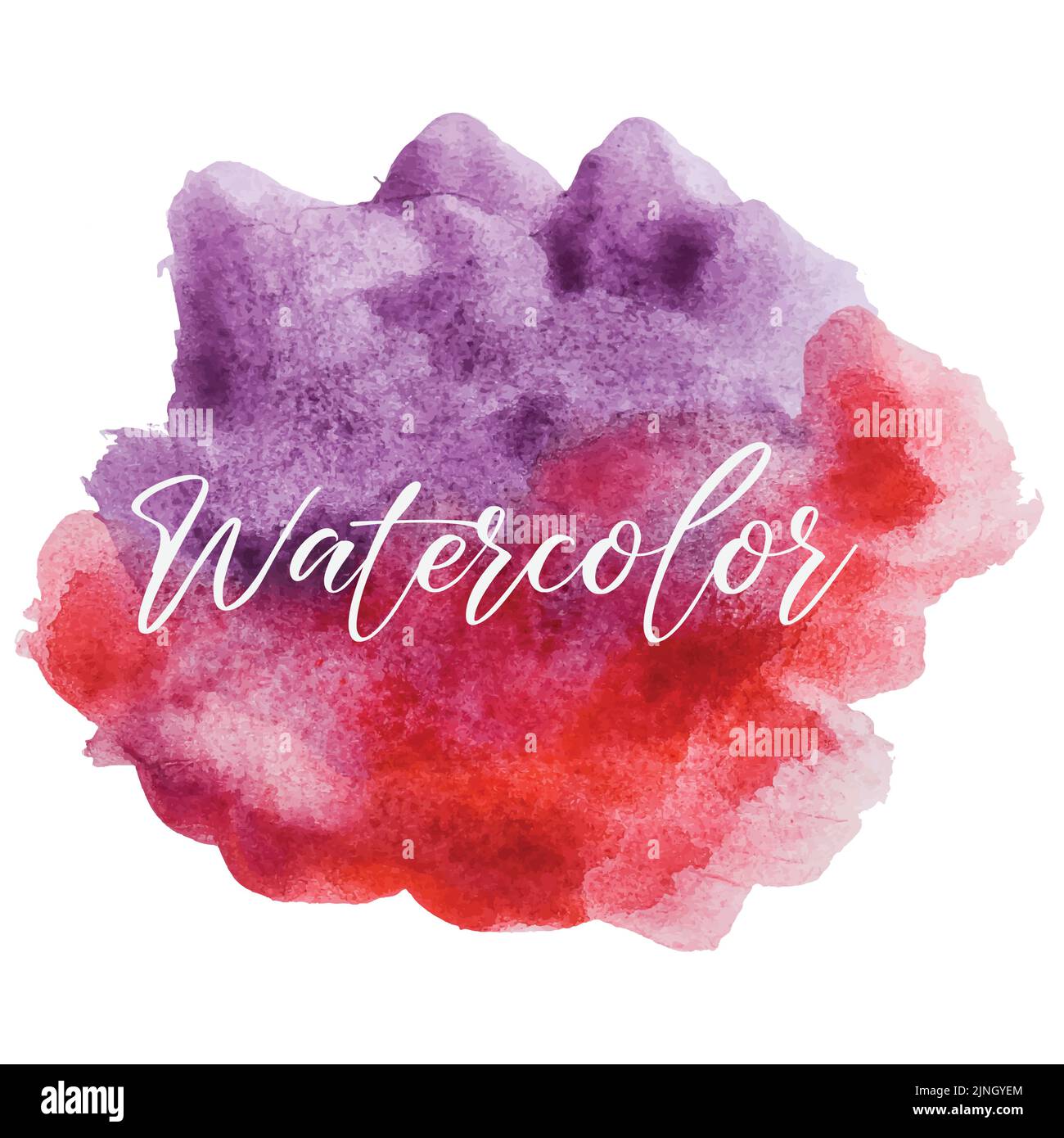 Vector illustration of watercolor brush strokes with a combination of ...