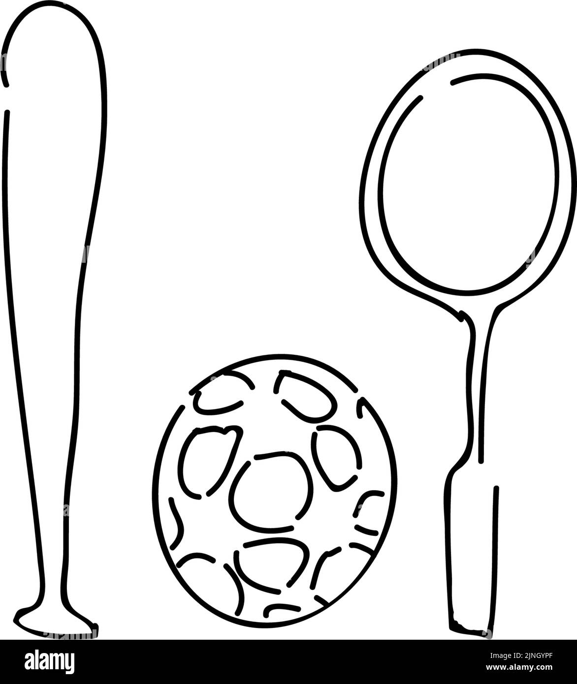 Analog handwriting style loose touch icon: Ball game Stock Vector Image ...