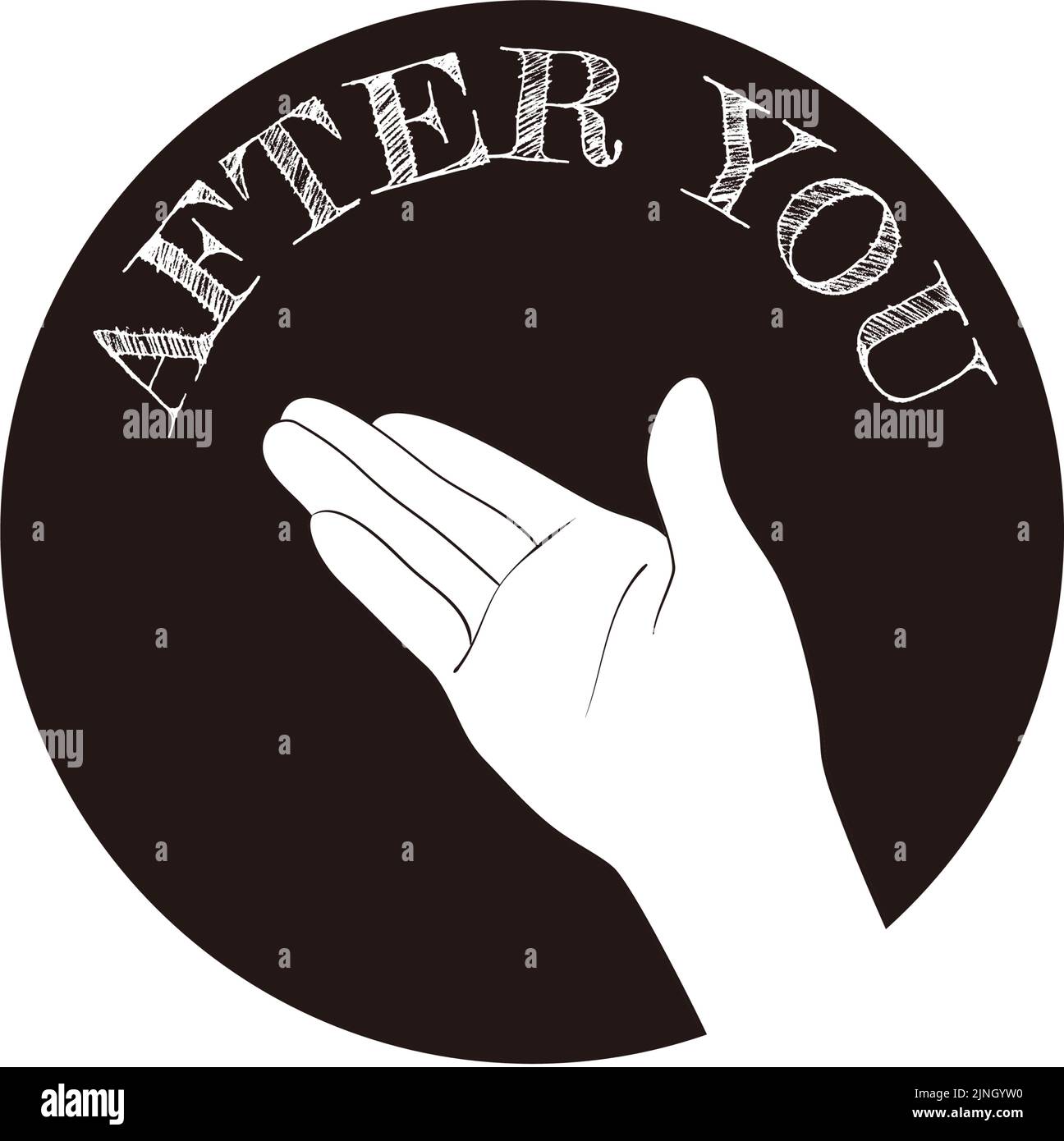 Hand sign icon, gesture to give way Vector illustration Stock Vector ...