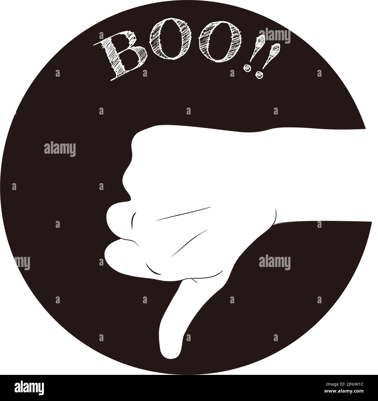 Hand sign icon, bad rating bad sign Vector illustration Stock Vector ...