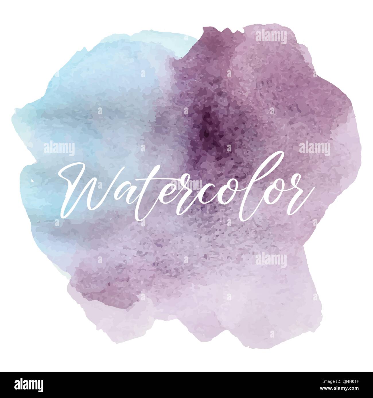 Vector illustration of abstract watercolor splash background in blue ...