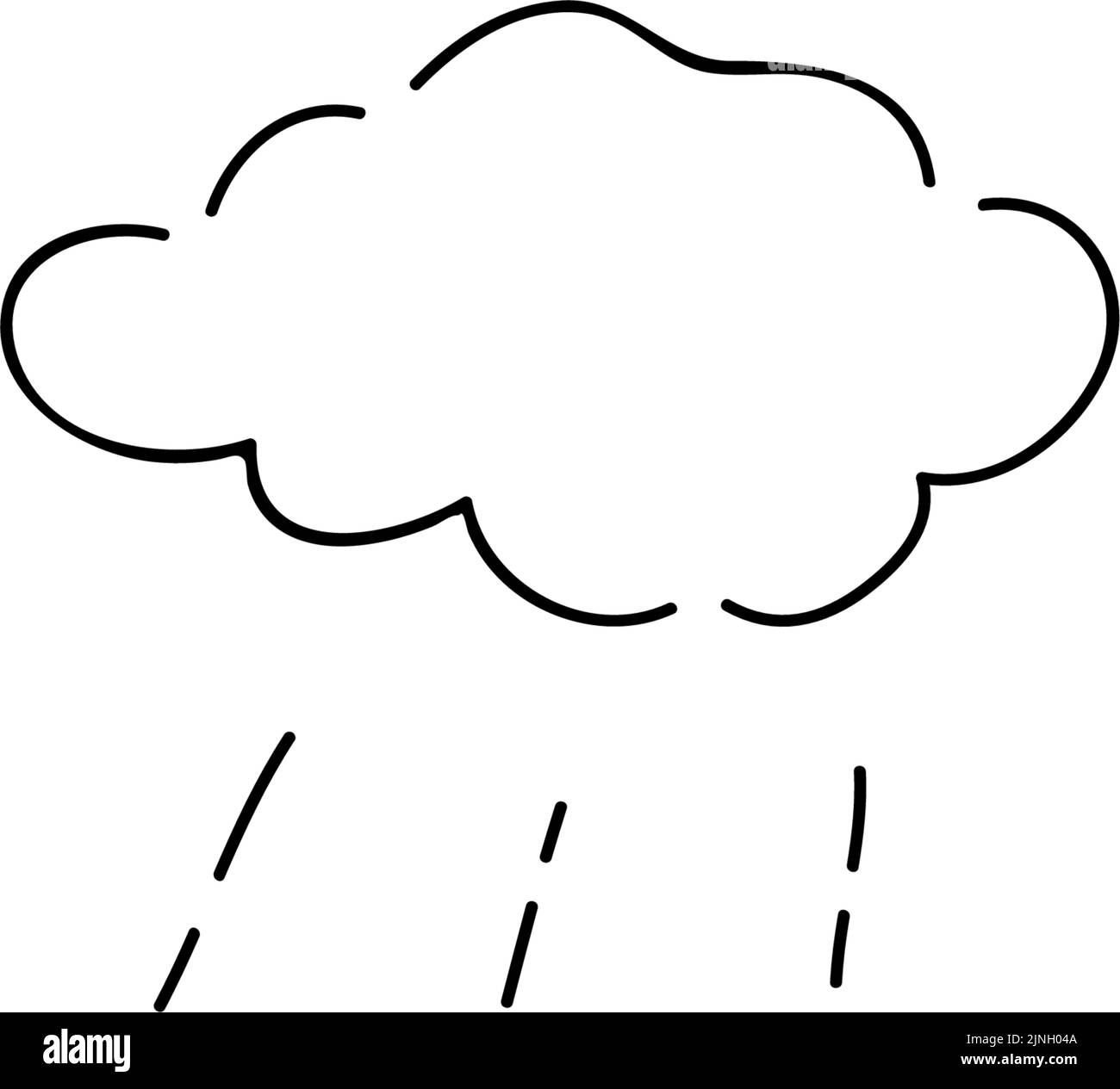 Analog handwriting style loose touch icon: Rainfall Stock Vector Image ...