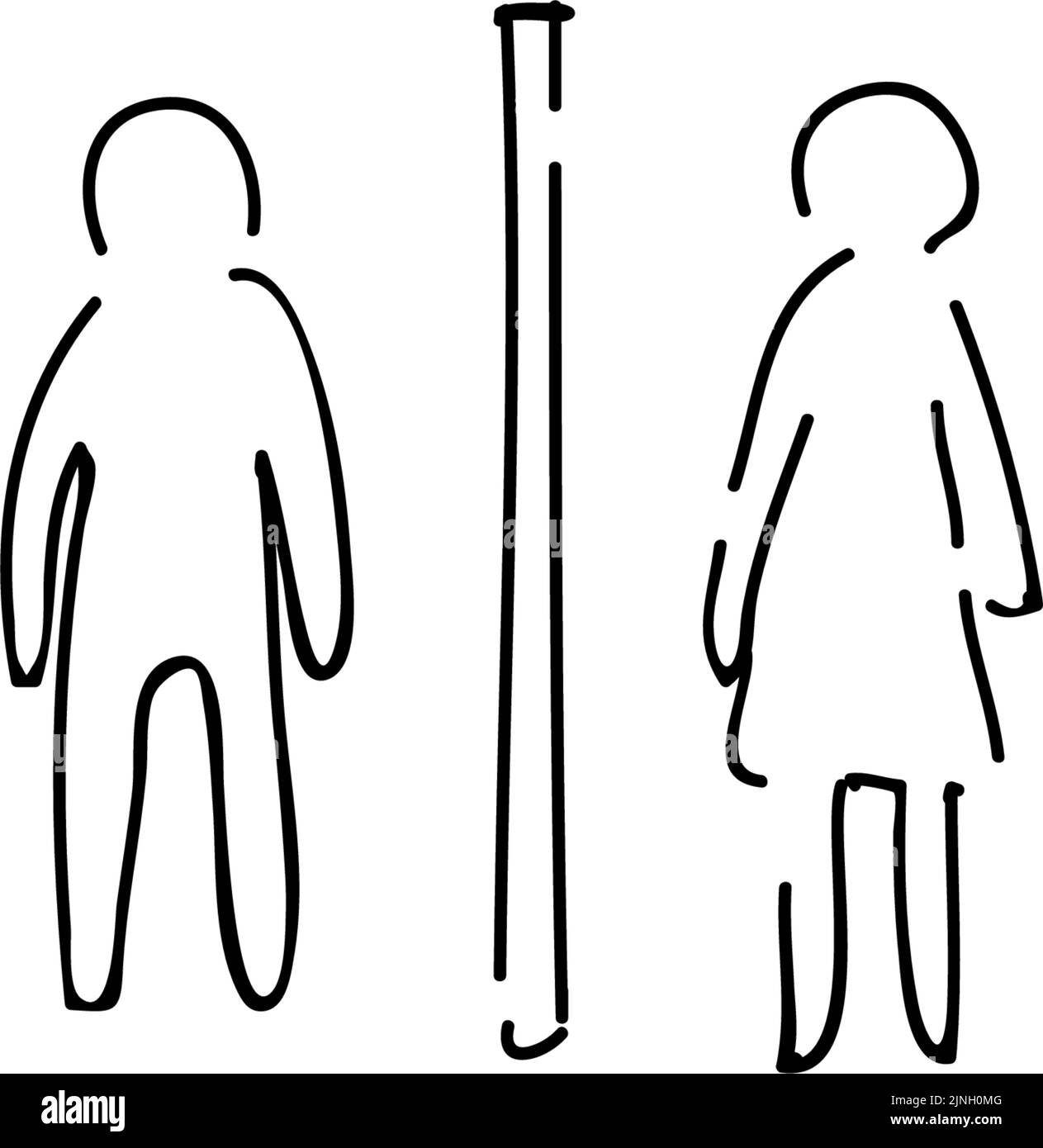 Analog handwriting style loose touch icon: Toilet Stock Vector Image ...