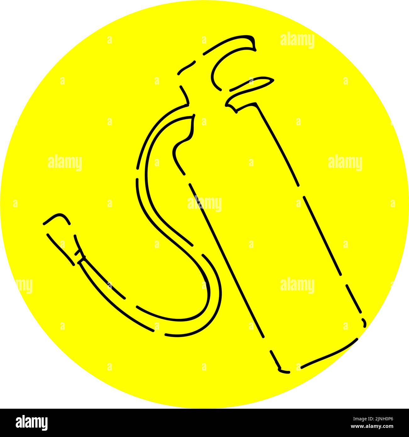 Handwritten simple icon illustration: fire extinguisher Stock Vector ...