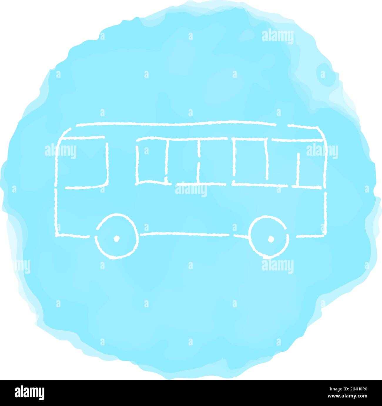 Handwritten simple icon illustration: Bus Stock Vector Image & Art - Alamy