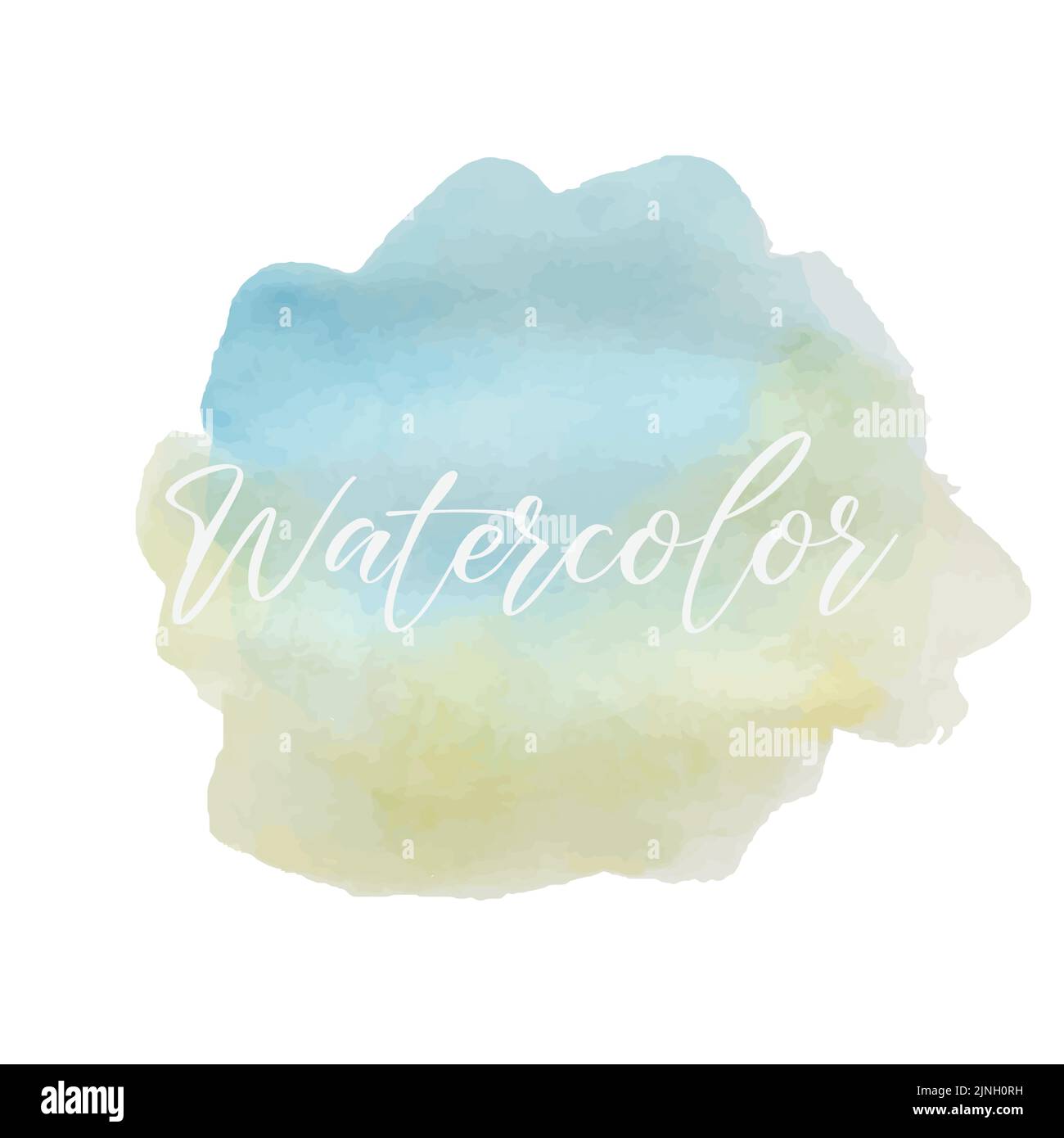 Vector illustration of abstract watercolor splash background in blue ...