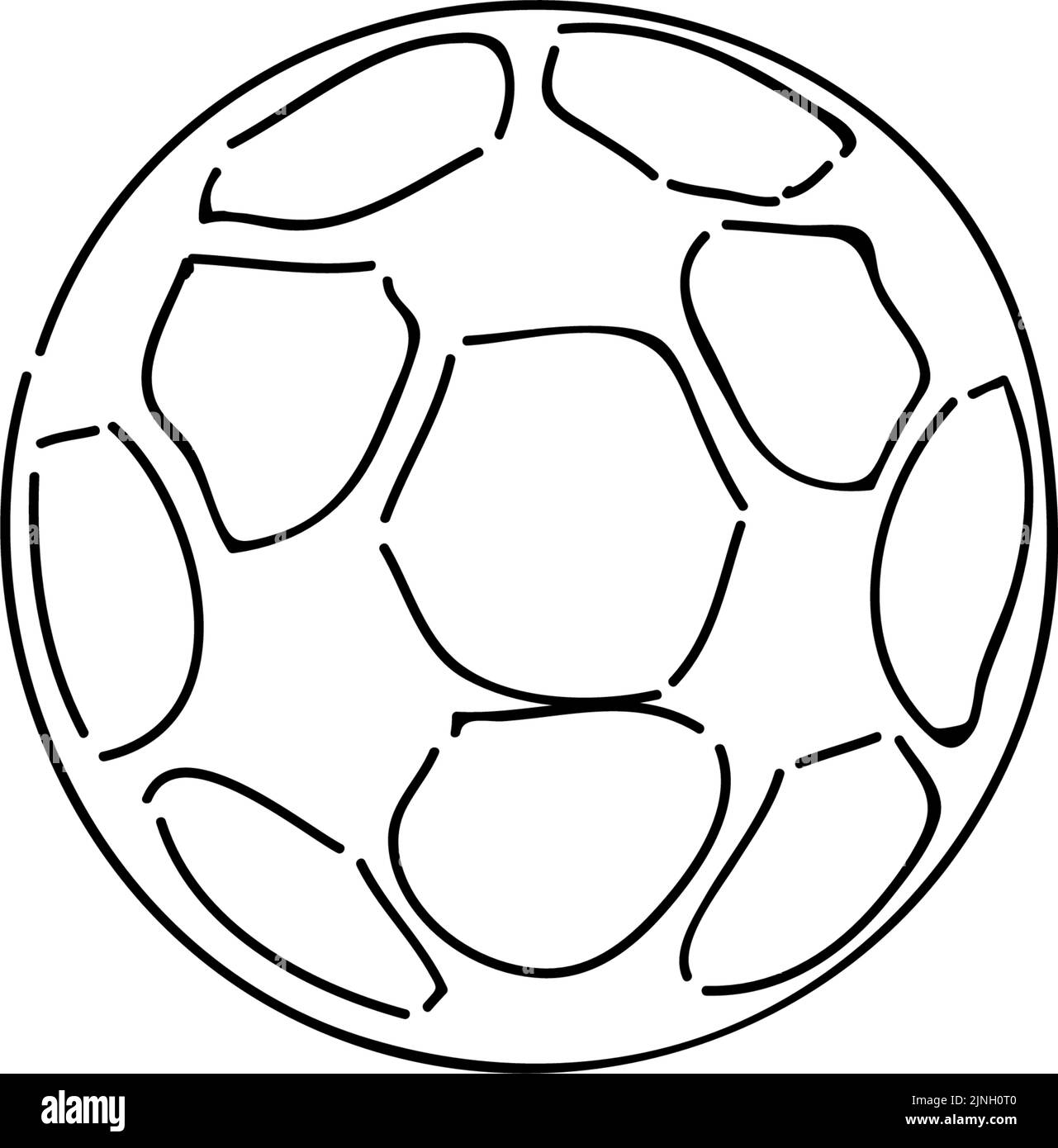 Analog handwriting style loose touch icon: soccer ball Stock Vector ...