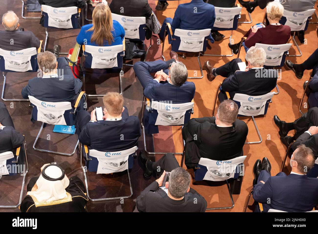 Munich, Deutschland. 18th Feb, 2022. Audience at the Munich Security ...