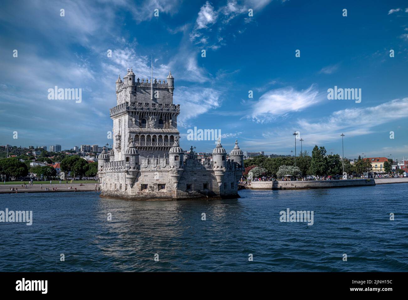Belem Tower from the river Stock Photo - Alamy