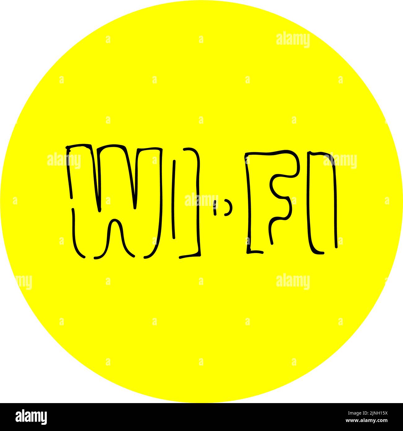Handwritten simple icon illustration: Wi-Fi Stock Vector Image & Art ...