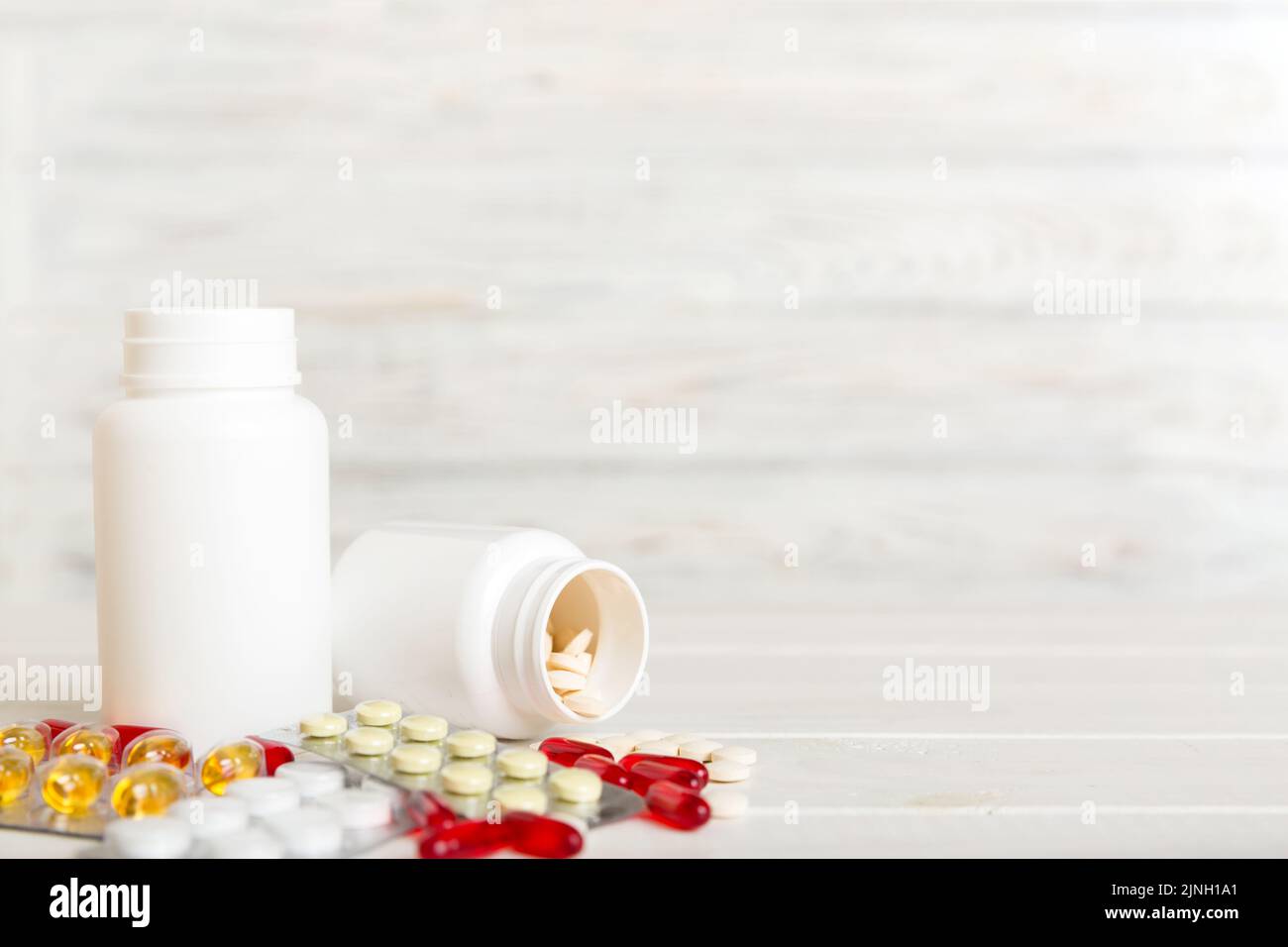 Medicine for treatment HIV infection. Pills and capsules and battle on ...