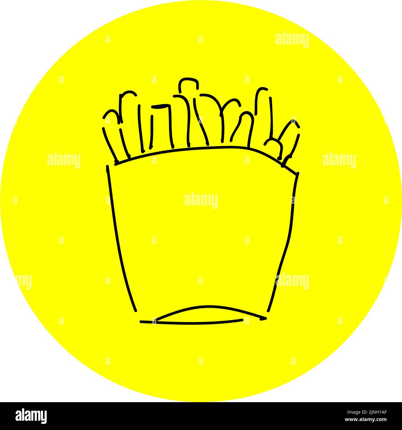 Handwritten simple icon illustration: potato Stock Vector Image & Art ...