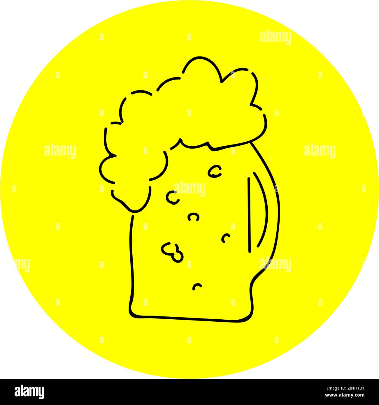 Handwritten simple icon illustration: Beer Stock Vector Image & Art - Alamy