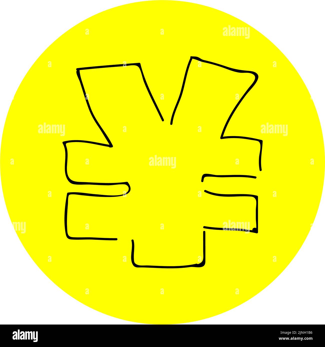 Handwritten simple icon illustration: Circle mark Stock Vector Image ...