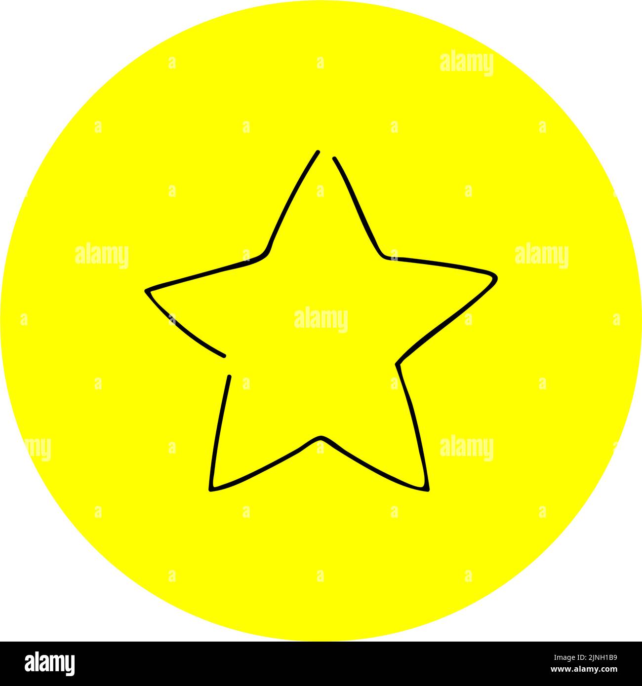 Handwritten simple icon illustration: Star Stock Vector Image & Art - Alamy