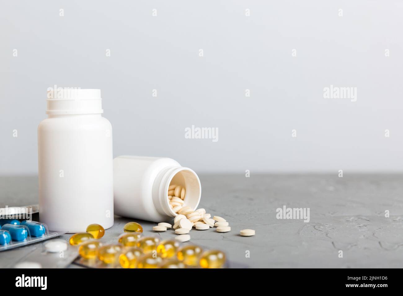 Medicine for treatment HIV infection. Pills and capsules and battle on ...