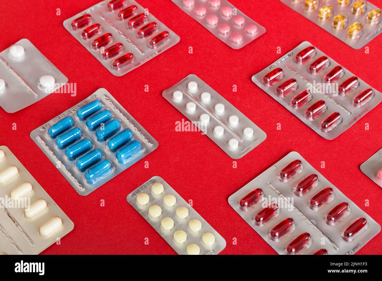 too many different pill of various blisters with different pills ...