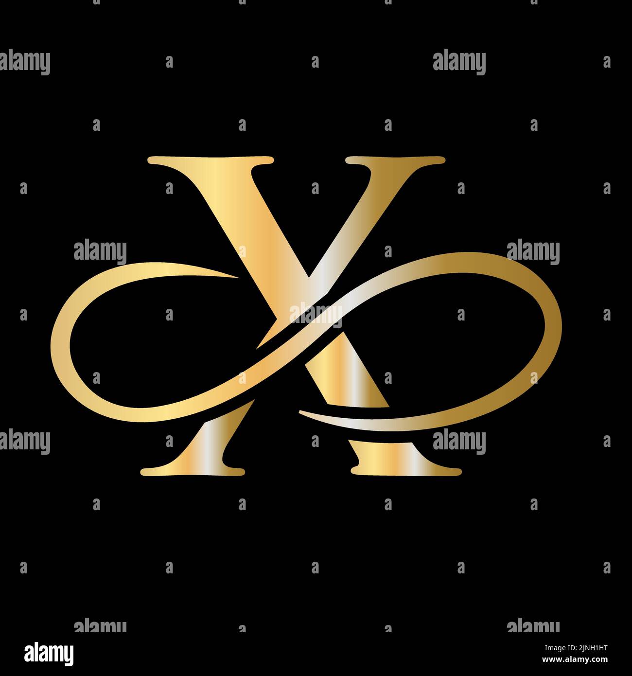 Luxury initial letter X golden gold color logo design. Creative luxury ...