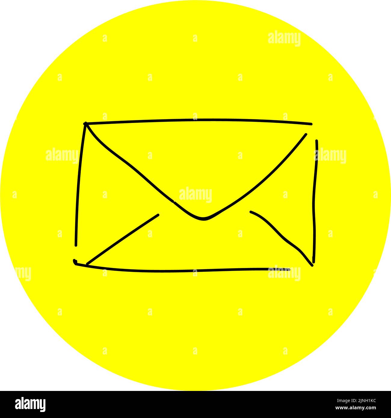 Handwritten simple icon illustration: mail Stock Vector Image & Art - Alamy