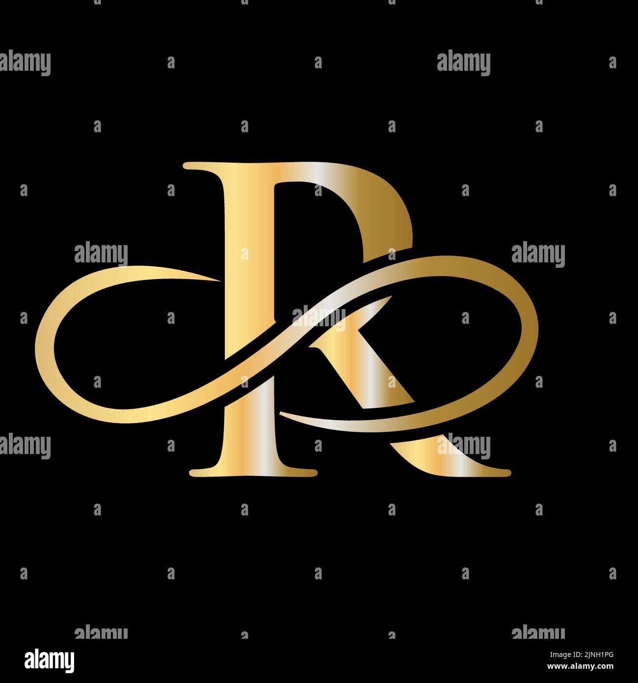 Luxury initial letter R golden gold color logo design. Creative luxury ...