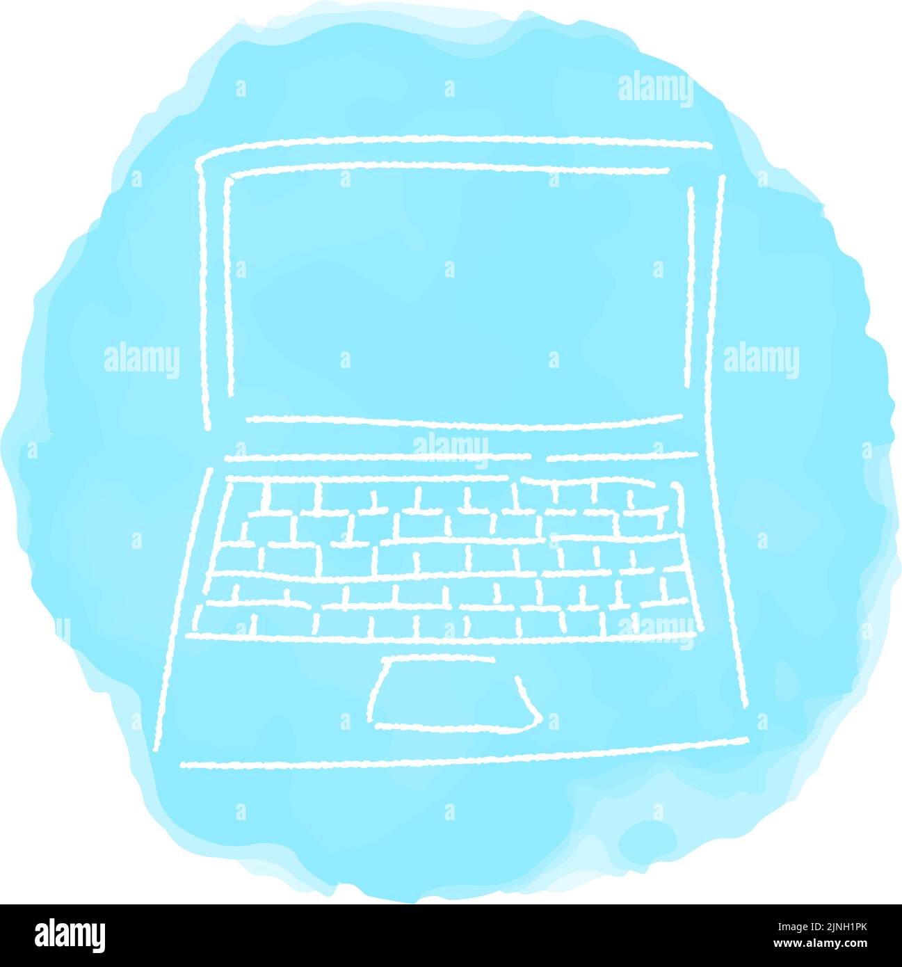 Handwritten simple icon illustration: laptop Stock Vector Image & Art ...