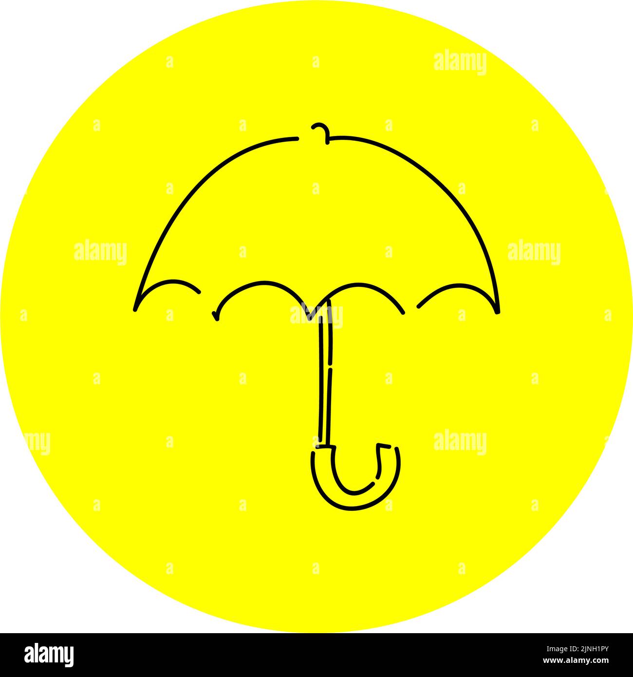 Cute Yellow Umbrella Clipart