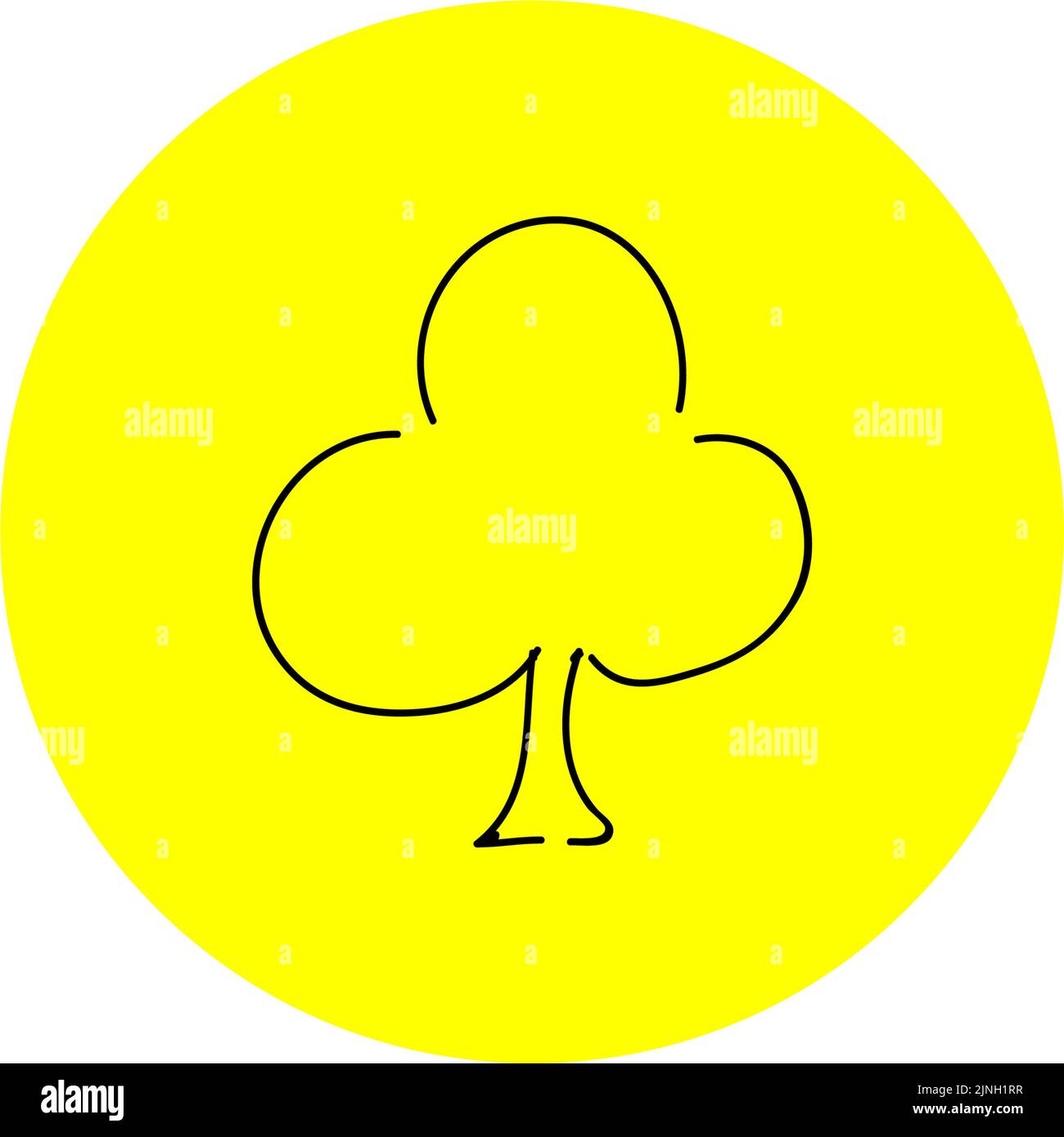 Handwritten simple icon illustration: Clover Stock Vector Image & Art ...