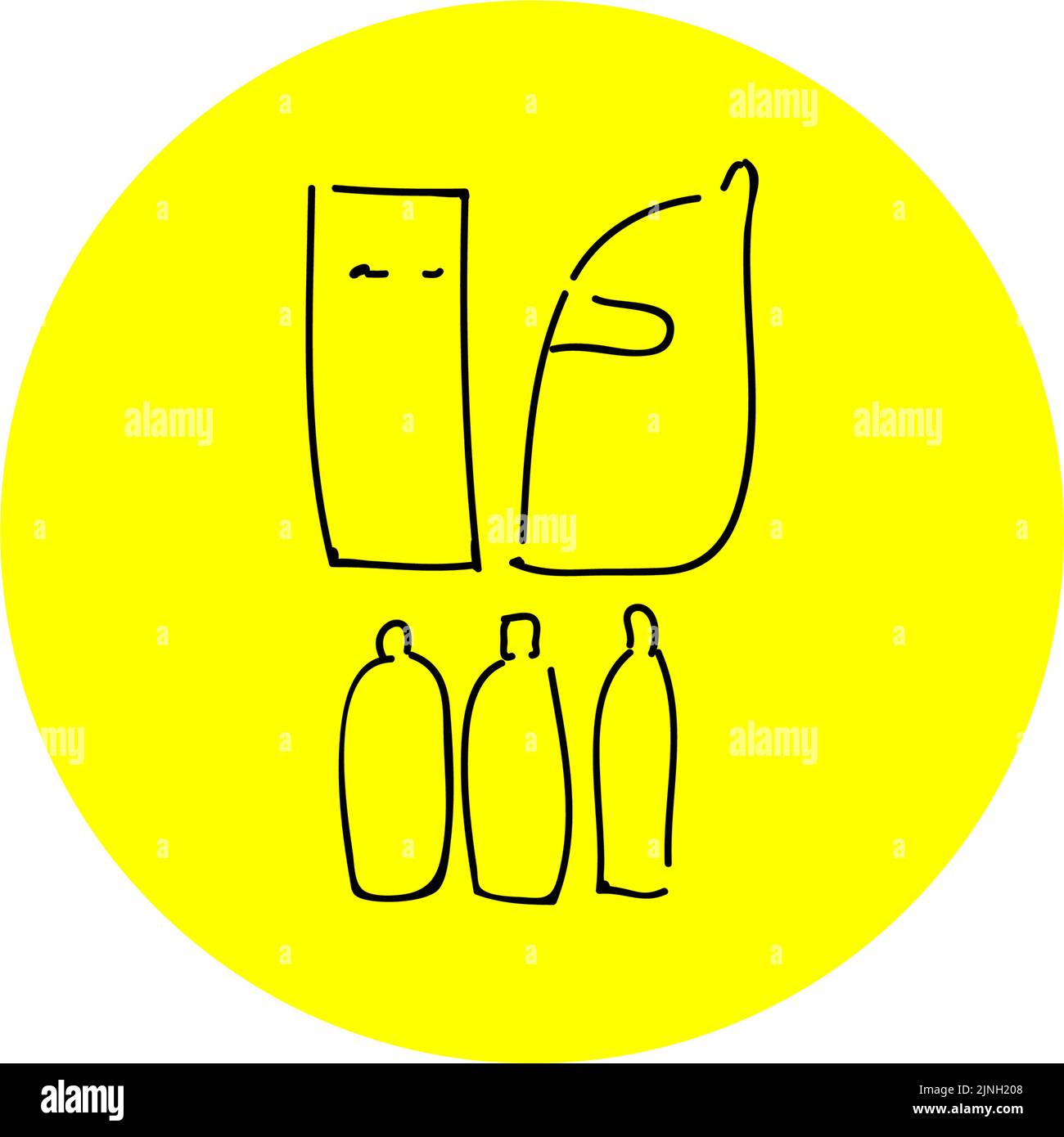 Handwritten simple icon illustration: daily necessities Stock Vector ...