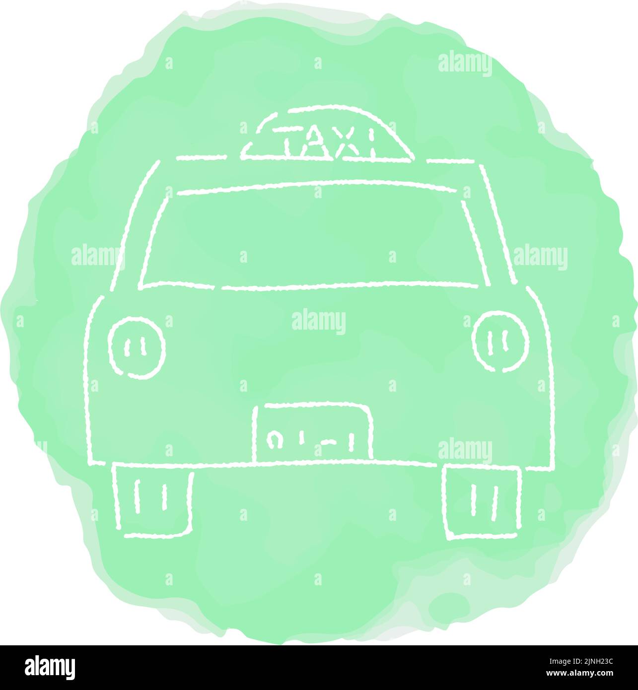 Handwritten simple icon illustration: taxi Stock Vector Image & Art - Alamy