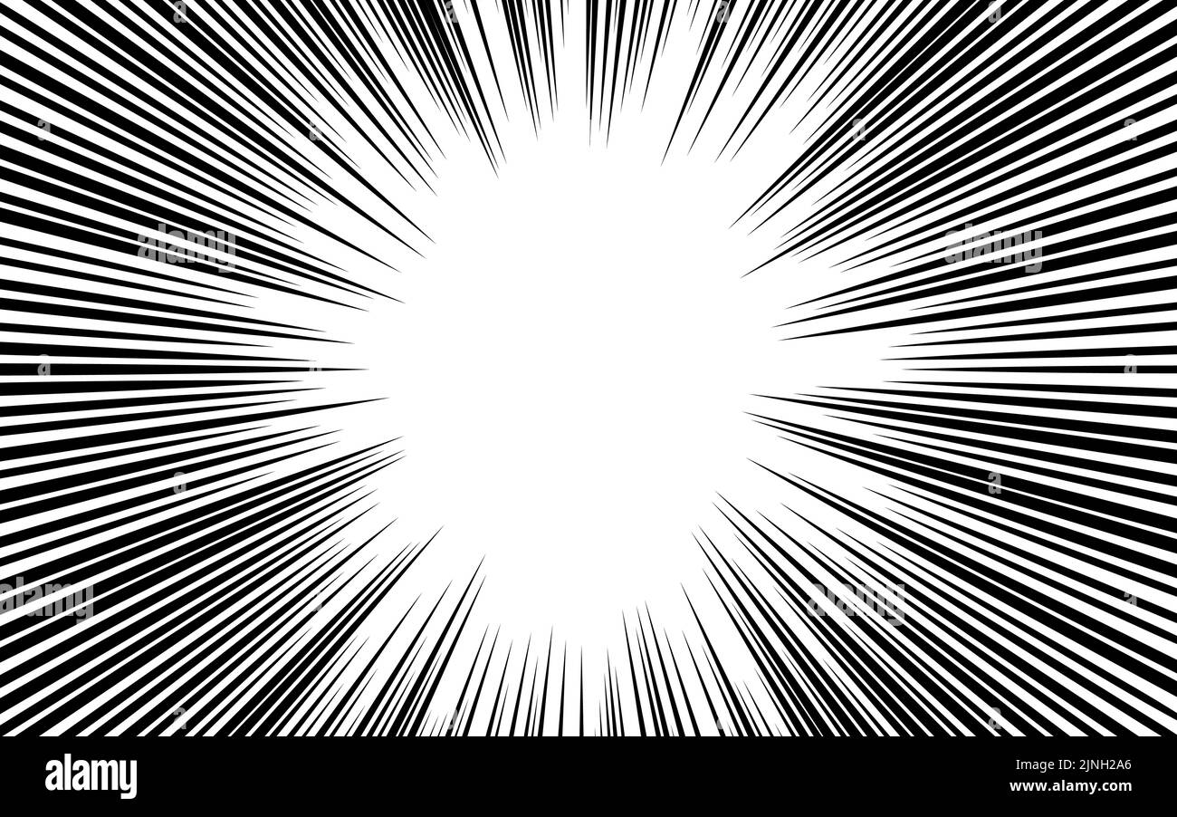 Background material: black, concentrated line, illustration Stock ...