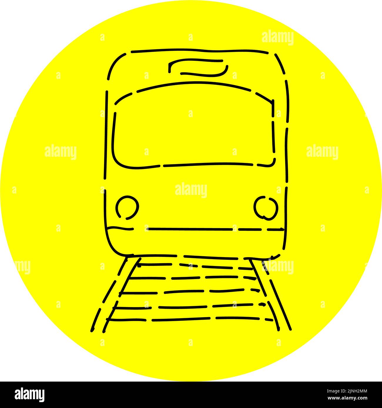 Handwritten simple icon illustration: train Stock Vector Image & Art ...