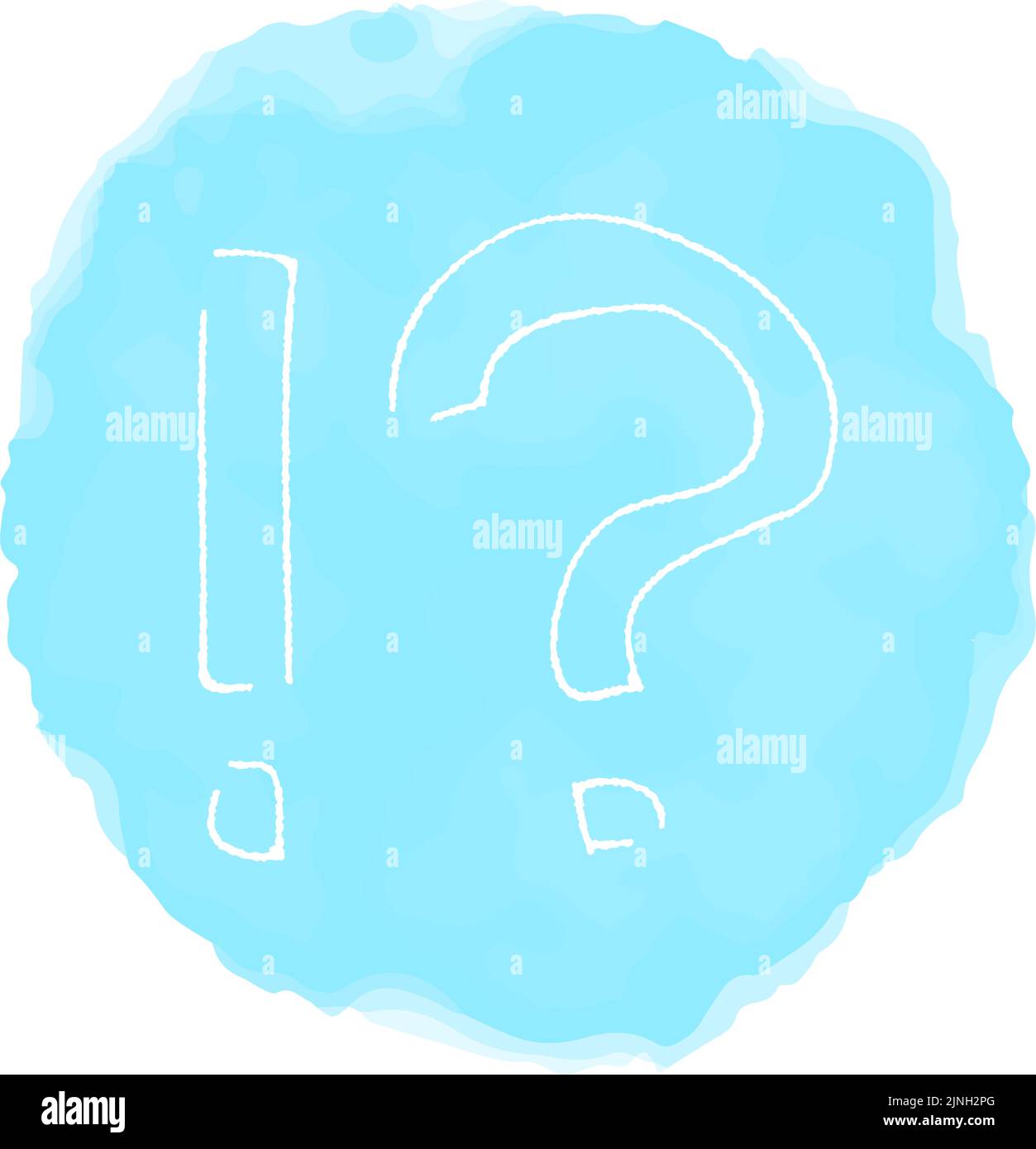 Handwritten simple icon illustration: surprised mark Stock Vector Image ...