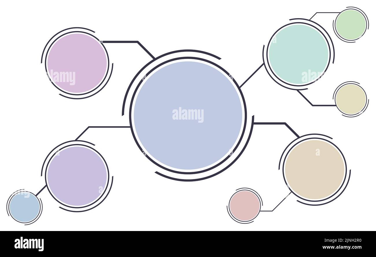 Vector illustration of a circulat chart with connections reaching ...