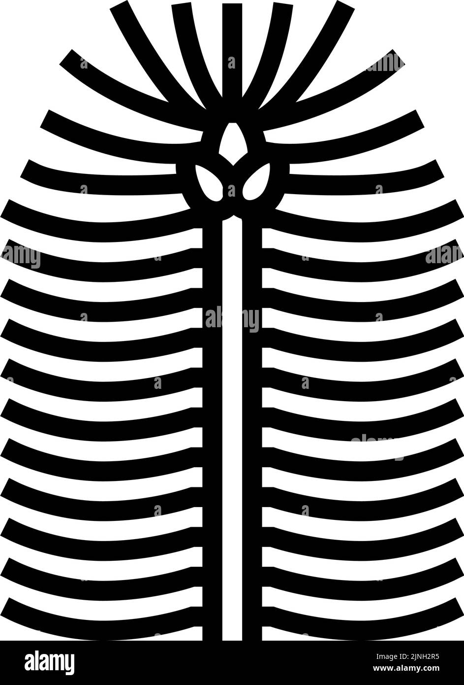 pine leaf line icon vector illustration Stock Vector Image & Art - Alamy