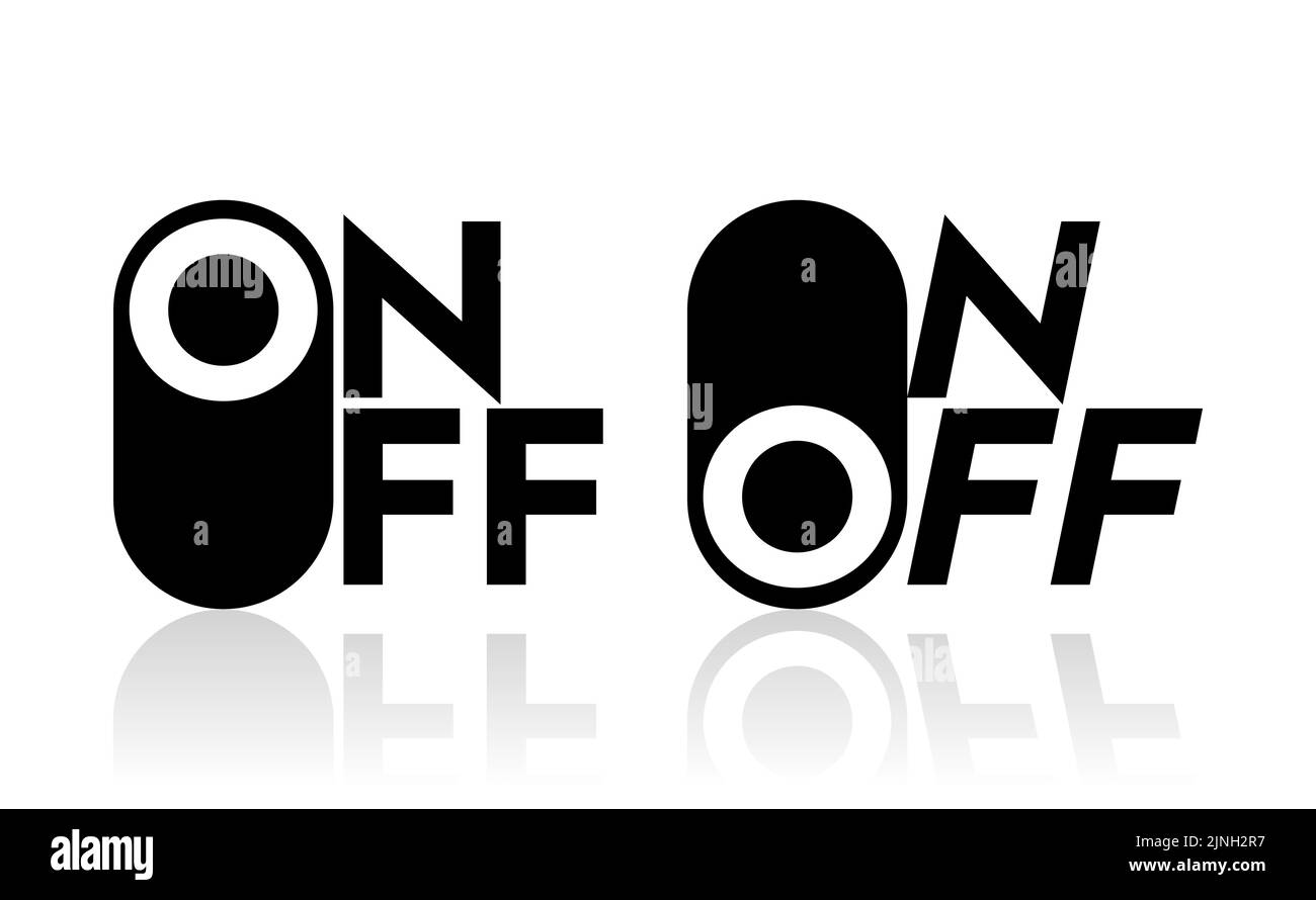 Vector illustration of ON and OFF toggle switch Stock Vector Image & Art - Alamy